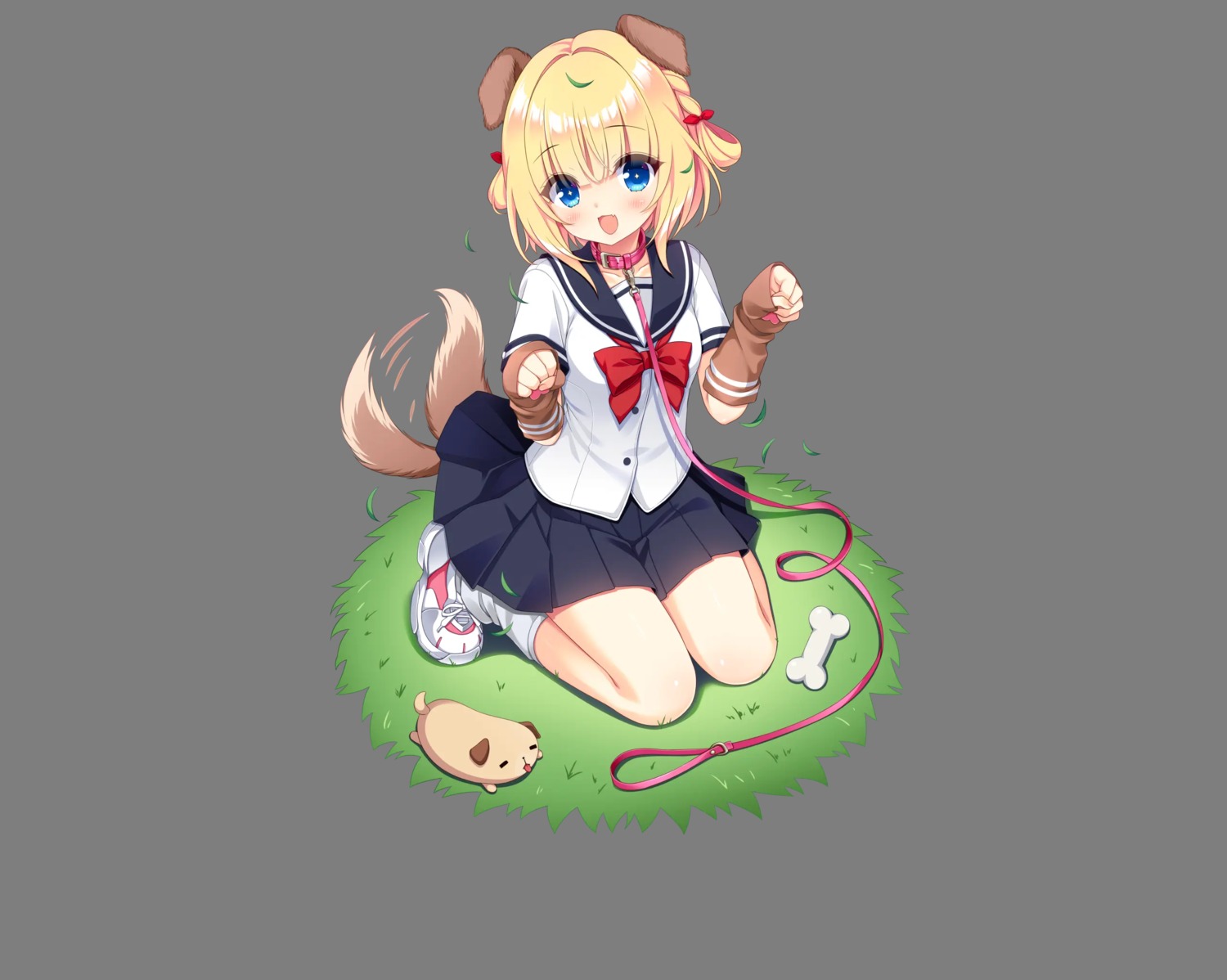 asa project sakura neko renai hajimemashite inuya kamoru animal ears inumimi seifuku tail ...